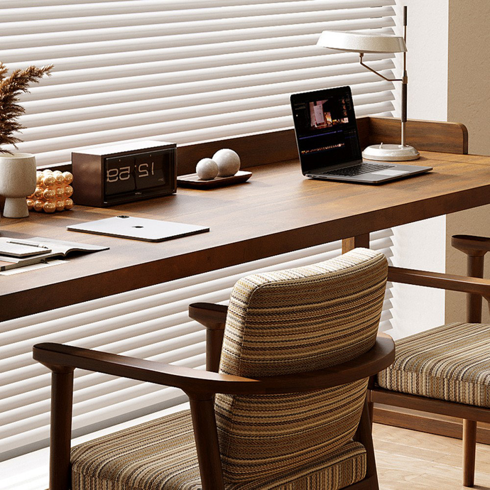 Furnire Lewi Brown Rectangle Solid Wood Desks | Wayfair